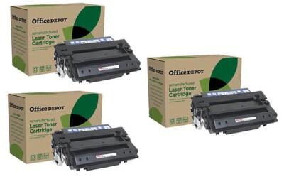 3 Genuine Office Depot Brand 51X Toner Cartridges Compatible to HP ...