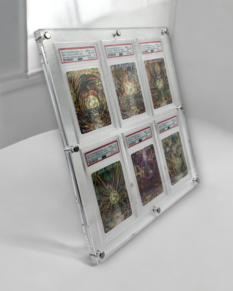 6 Card Display Frame Desktop fits PSA/CGC Graded for Pokemon/NBA ...