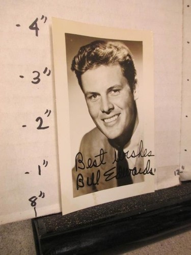 BILL EDWARDS movie studio fan club promo photo 1945 snapshot 2.5"x4 ...