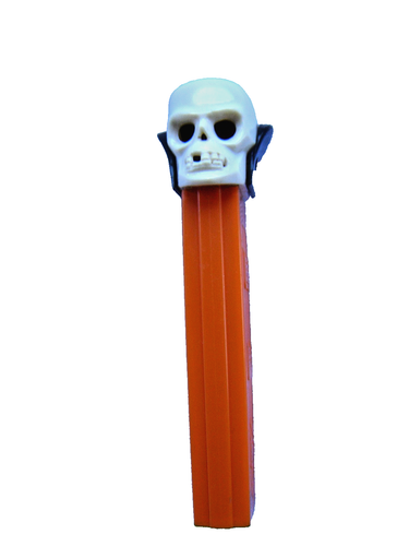 VTG PEZ Dr Skull Dispenser Orange Stem 3.8 No Feet Made in USA RARE ...
