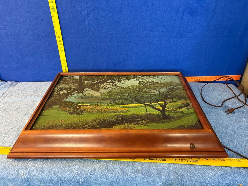 Helmscene Lighted Picture Vintage Wood Frame Wall Lamp Picture | eBay