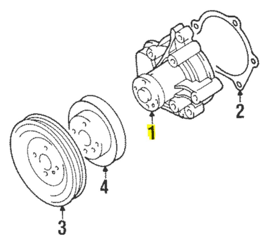 OEM ! WATER PUMP COOLANT FOR 1996-2000 HYUNDAI TIBURON ELANTRA OE ...