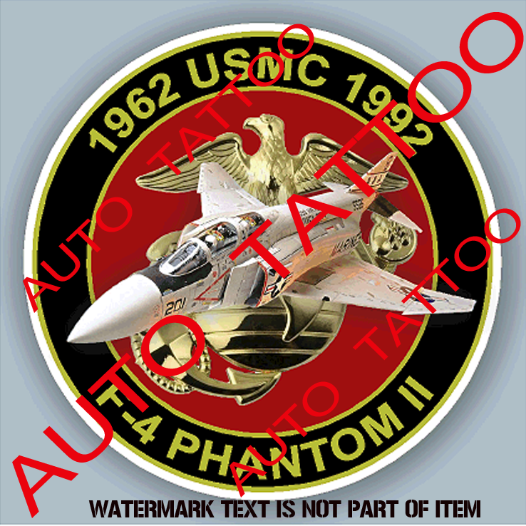 F4 PHANTOM FIGHTER DECAL STICKER VINTAGE AMERICAN AIR FORCE DECAL ...