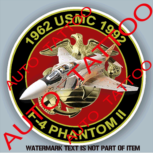 F4 PHANTOM FIGHTER DECAL STICKER VINTAGE AMERICAN AIR FORCE DECAL ...