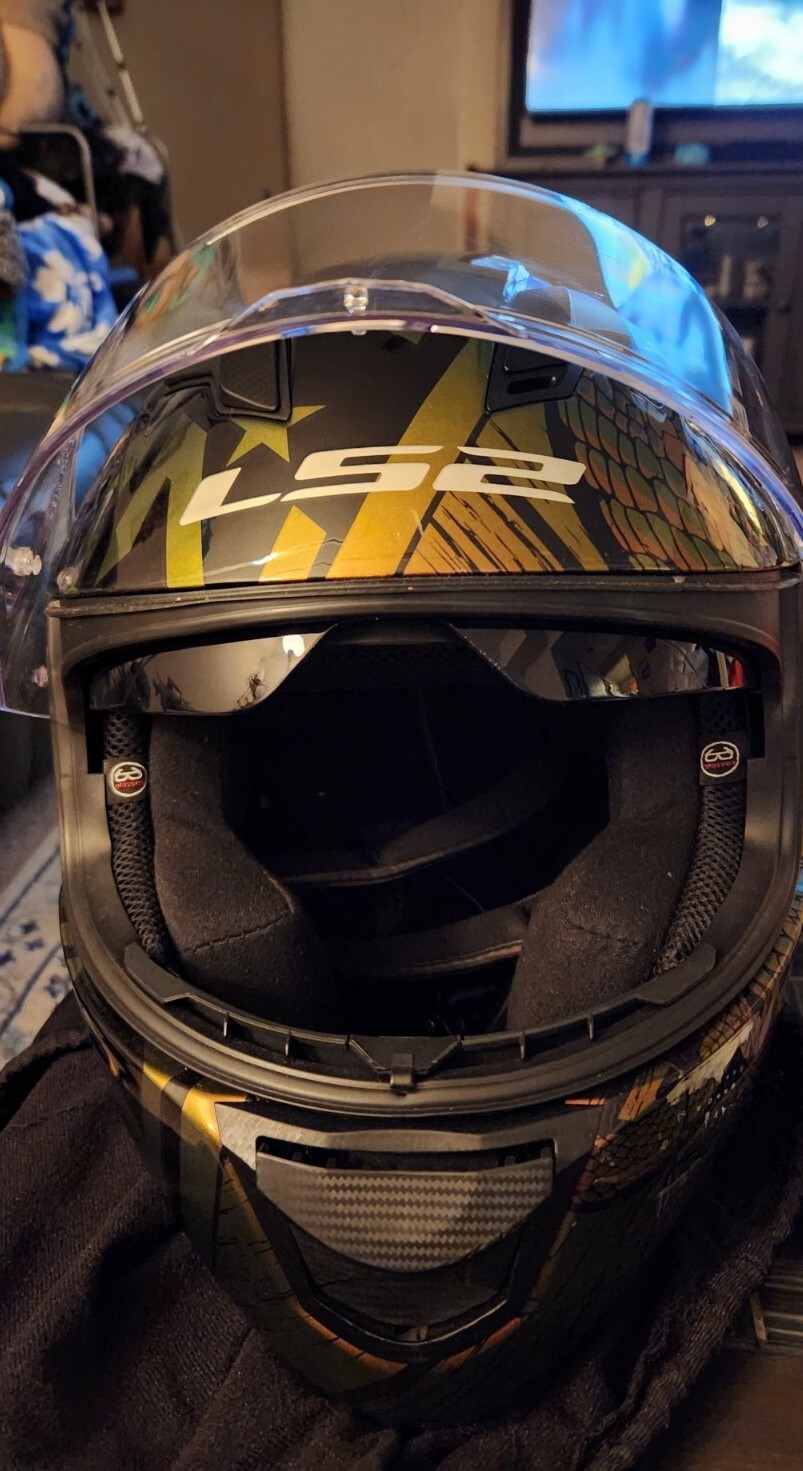 LS2 Adult Stream Full Face Street Motorcycle Helmet M Snake Bite Design ...