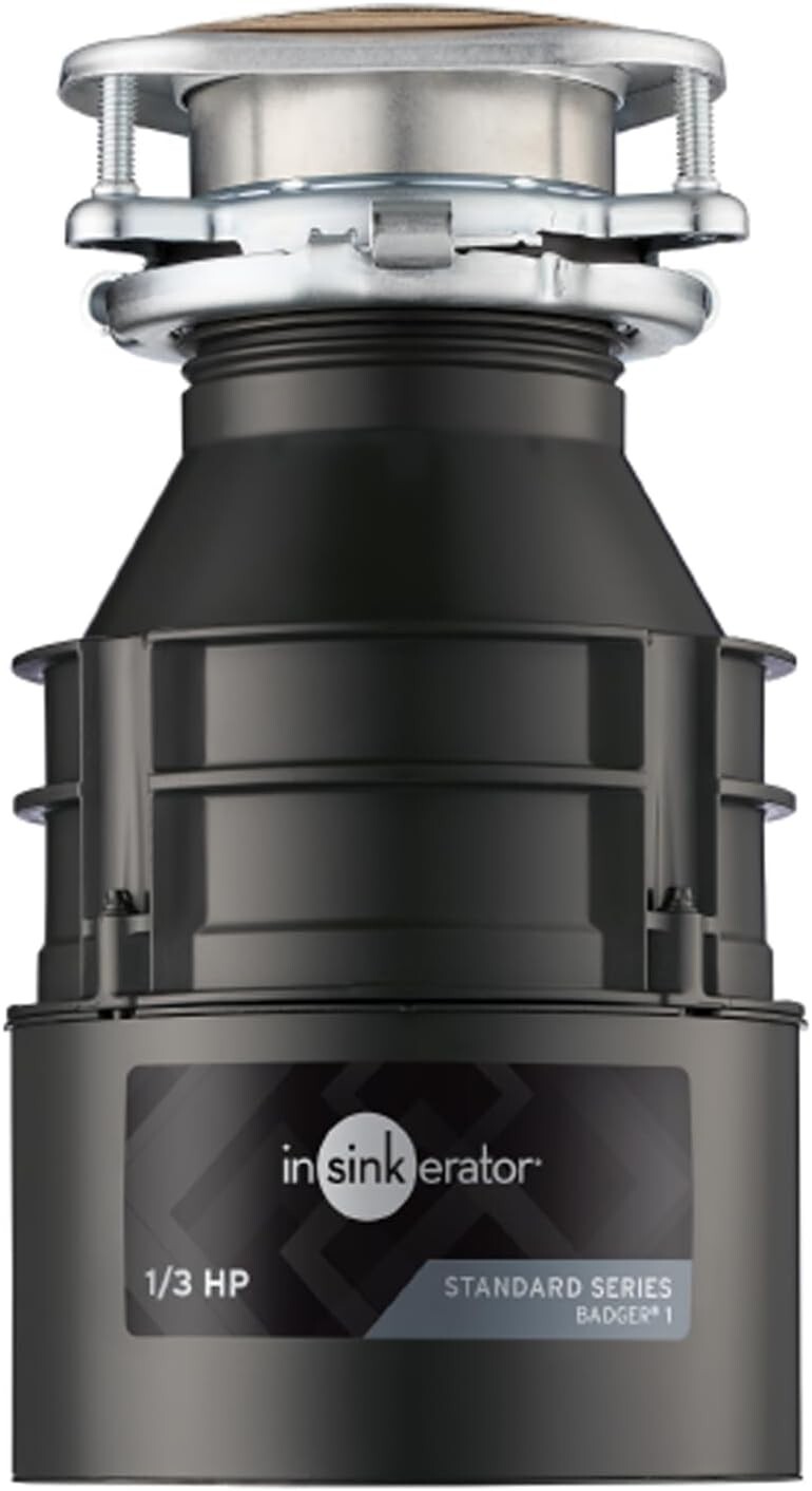 Insinkerator Badger 1 Garbage Disposal 100 Lift Latch Standard 1/3 HP ...