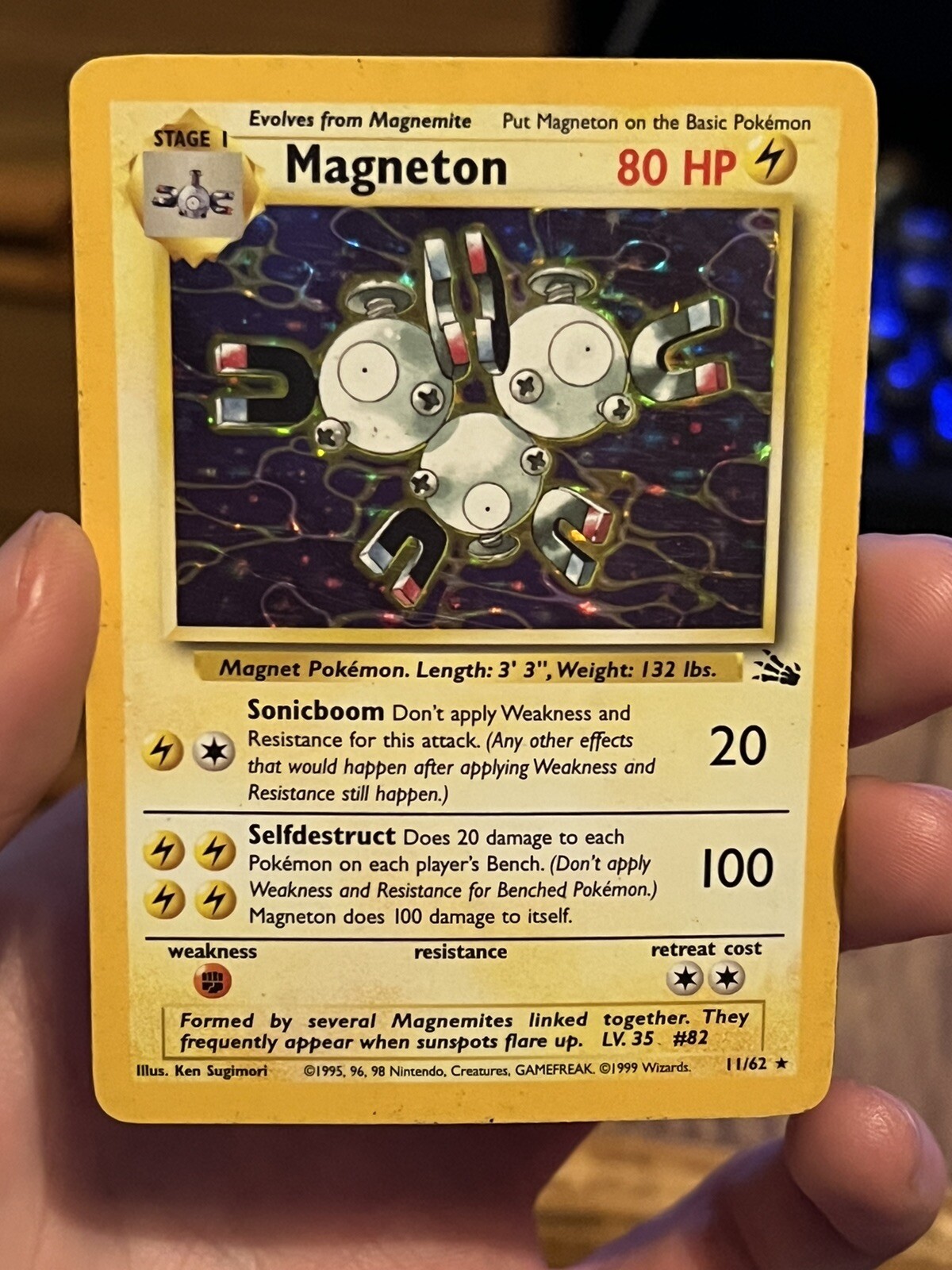 Pokémon TCG Magneton Base Set 9/102 Holo Unlimited Holo Rare HP | eBay