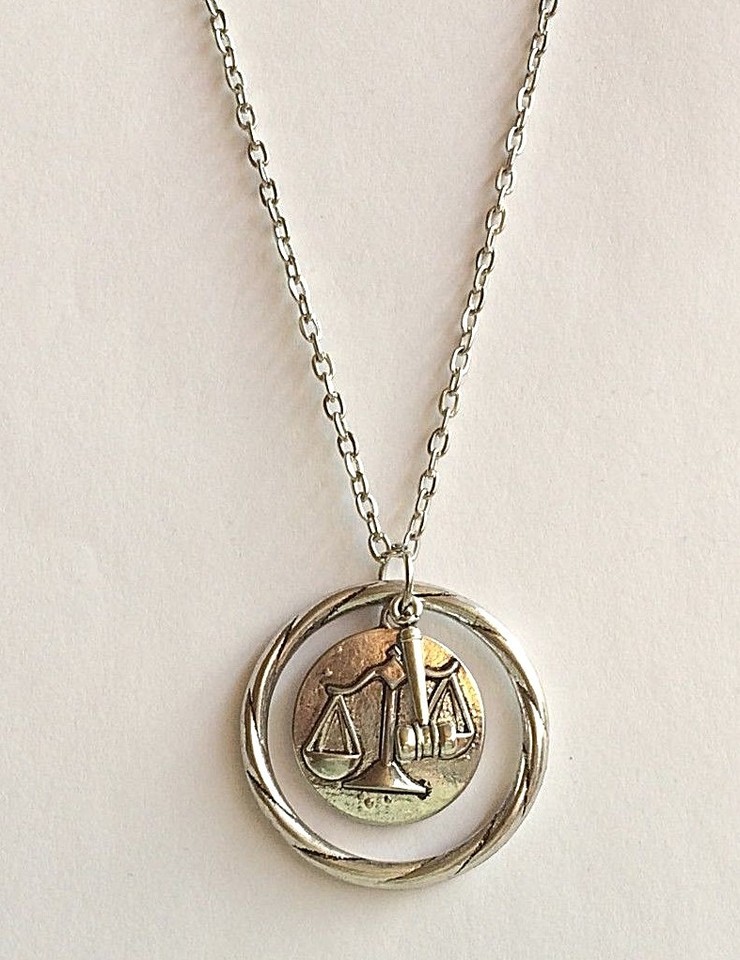 Silver Law Necklace Gavel Scales Lawyer Attorney Gift Paralegal 20 ...