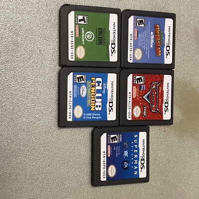 Nintendo DS Game Cartridge Bundle: ShrekSuperSlam, Cars, King Kong ...