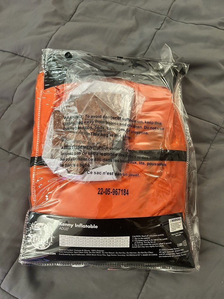 Spirit Halloween Kenny South Park Inflatable Costume BRAND NEW | eBay