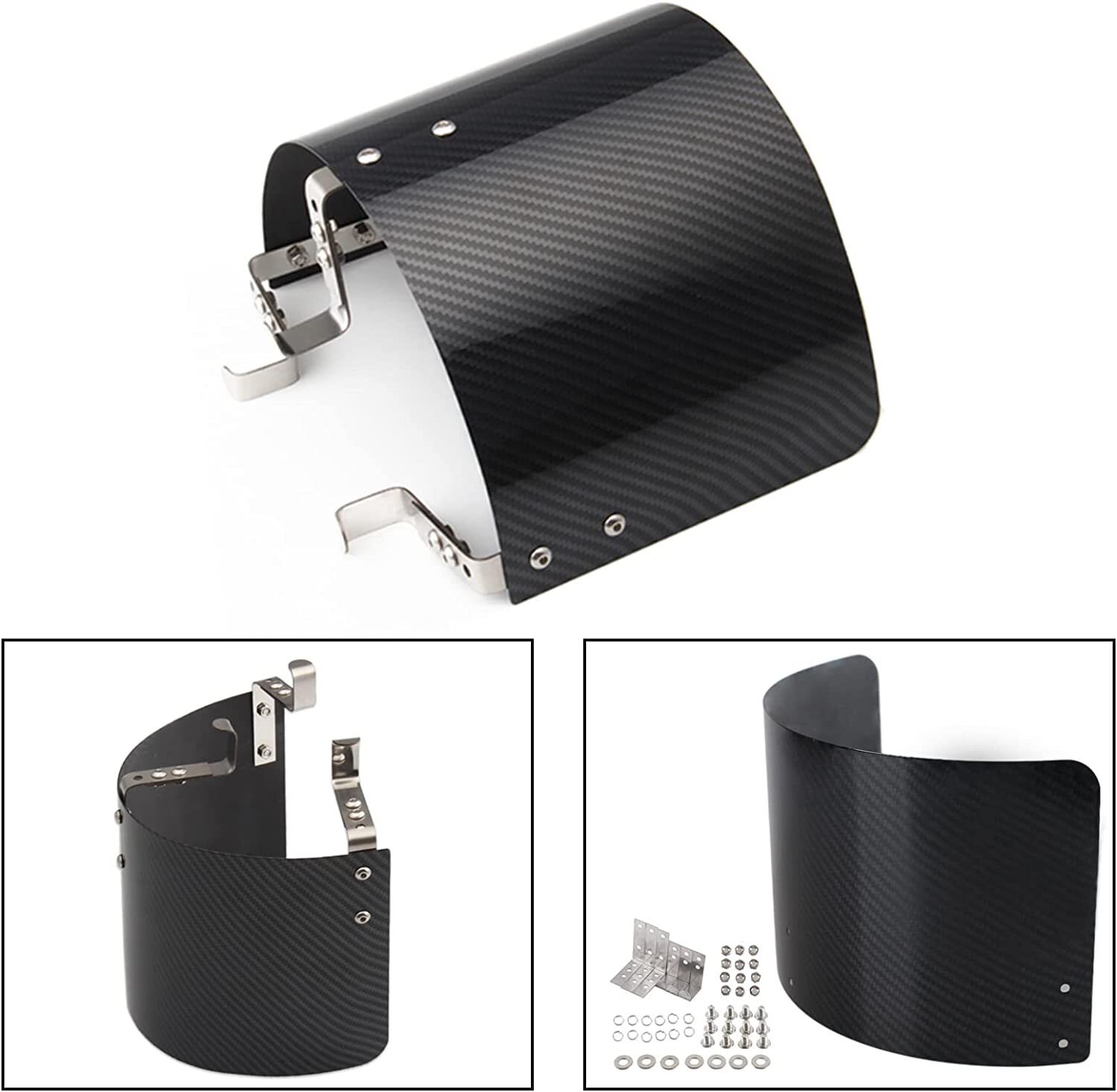 2.5-3.5" Cone Stainless Steel Air Intake Filter Heat Shield Cover ...