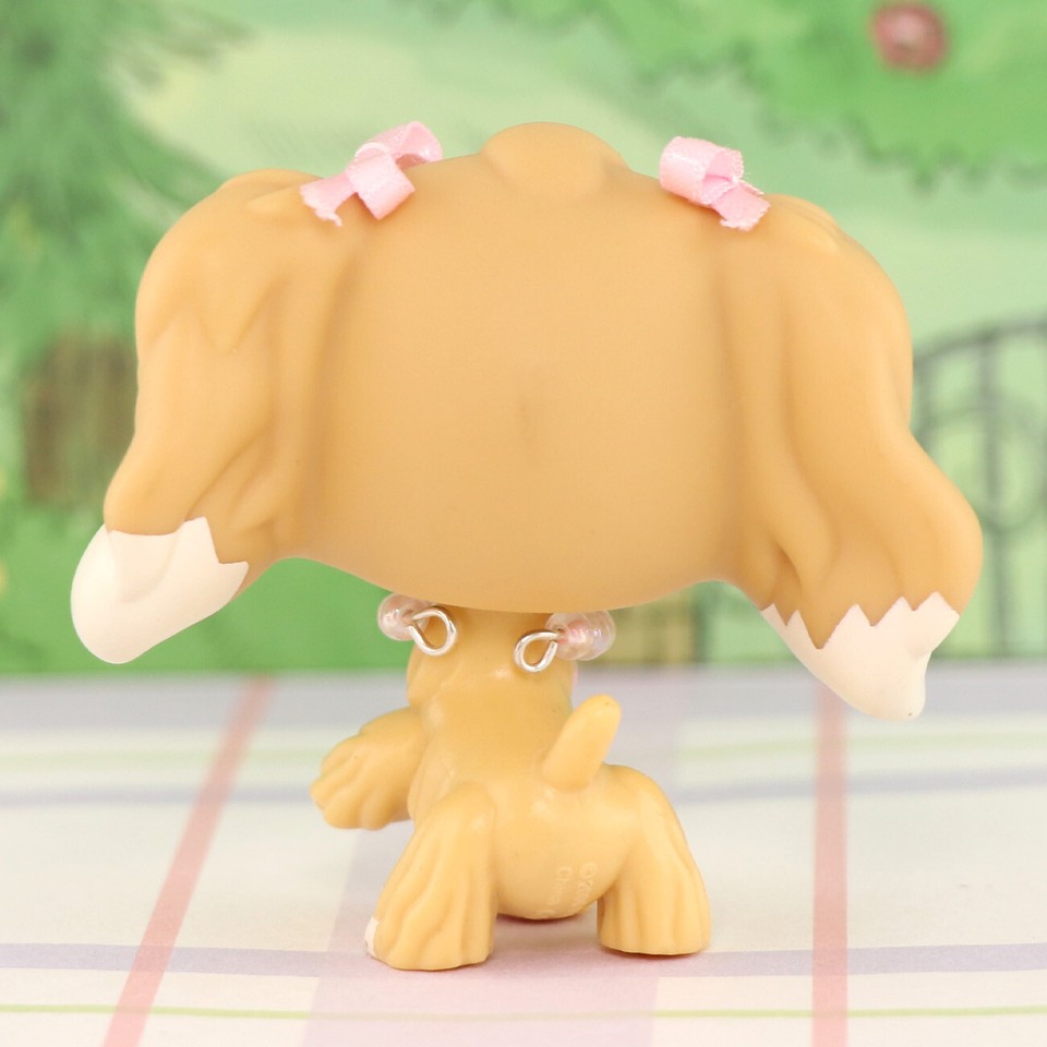 LPS Tan Cocker Spaniel #575 Brown Ears Star Eyes Dog Action Paw up ...