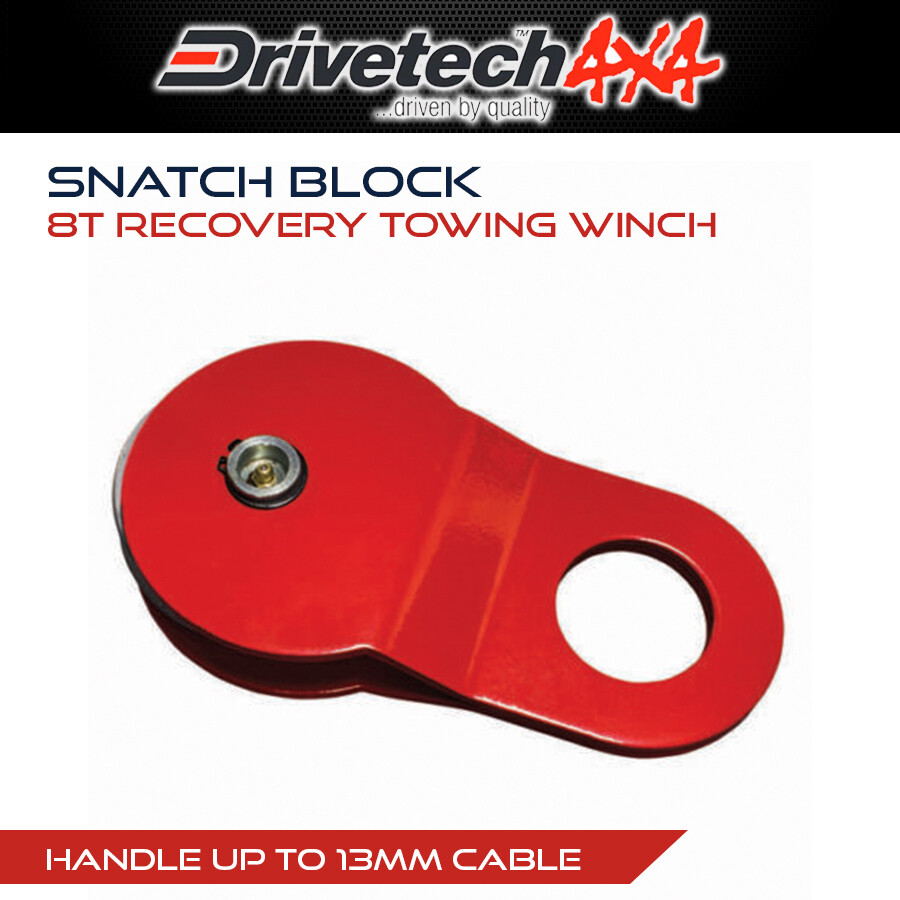 Drivetech 4X4 Snatch Block 8T Recovery Towing Winch Offroad 4WD ...