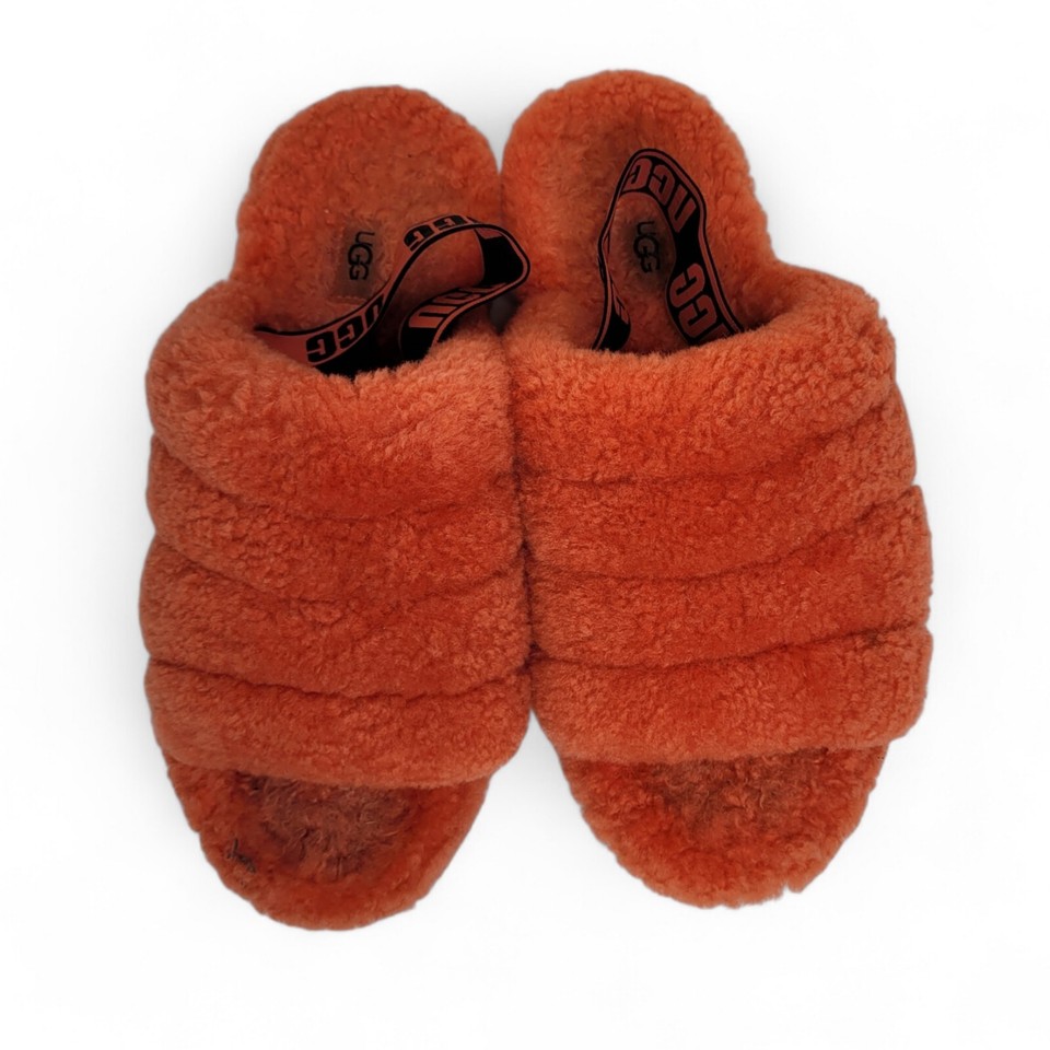 UGG Fluff Yeah Slide Slipper Sandals 10 Orange | eBay