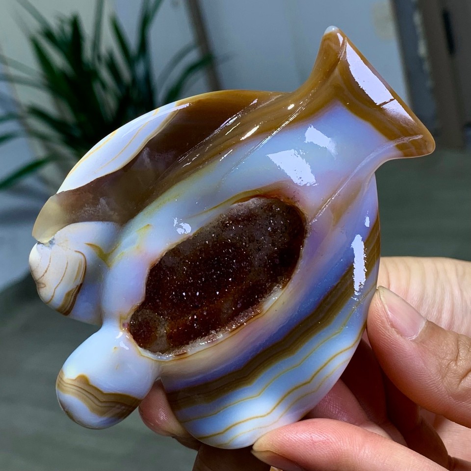 139G Magical natural ocean jade crystal carved ghost jade halo stone | eBay