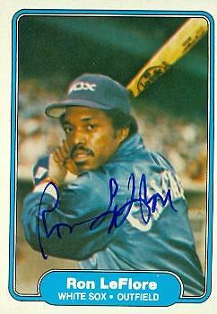 Ron LeFlore autographed baseball card (Chicago White Sox) 1982 Fleer ...