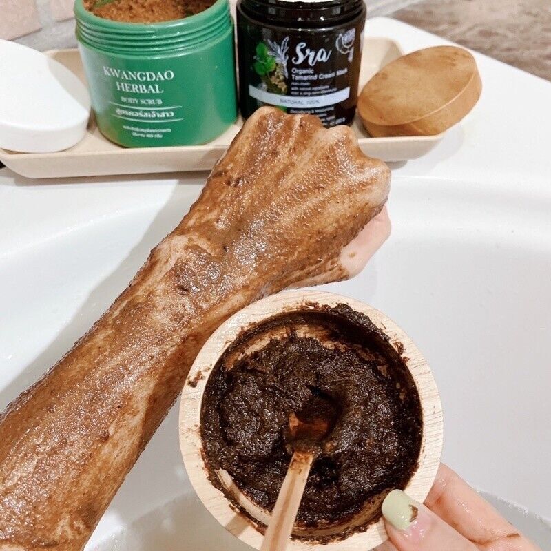 Sra Tamarind Cream Mask +Kwangdao Body Scrub Organic Herbal Bright Skin ...