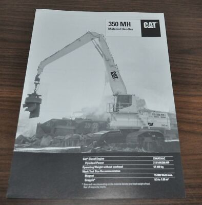 Caterpillar 350 MH Excavator Cat Specification Technical Data Brochure ...