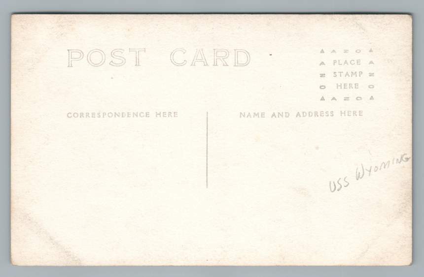 Admiral Frank Friday Fletcher "Taking Fleet Control" USS Wyoming RPPC ...