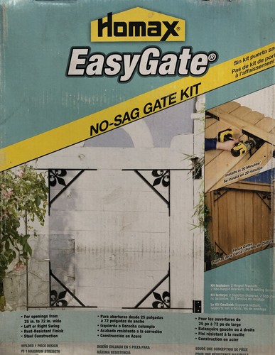 Homax 80098 Easy Gate Steel Construction No-Sag Bracket Kit for Doors ...