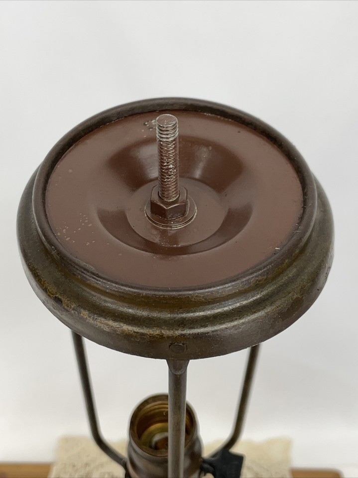REWIRED Antique Vtg Miller Table Lamp Arts Crafts Victorian Conv. Gas ...