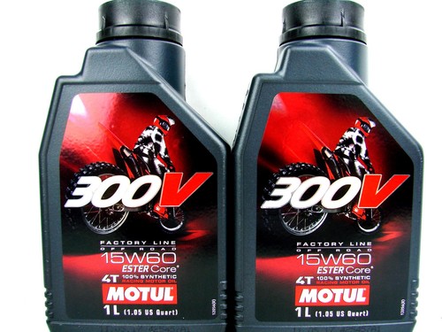 Motul 300V 15W60 Motoröl 4Takt 2Liter Off Road ESTER Core Motorradöl ...