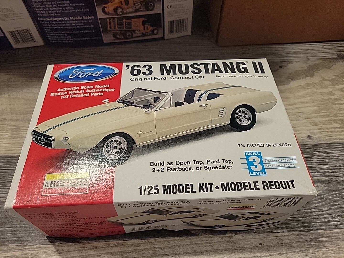 Lindberg Vintage ‘63 Mustang II Original Ford Concept Car Factory Model ...