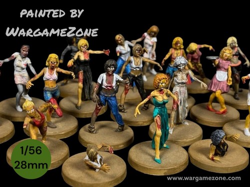 WARGAMES FACTORY FEMALE ZOMBIES HORDE PLASTIC FIGURES 20+ 28MM | eBay
