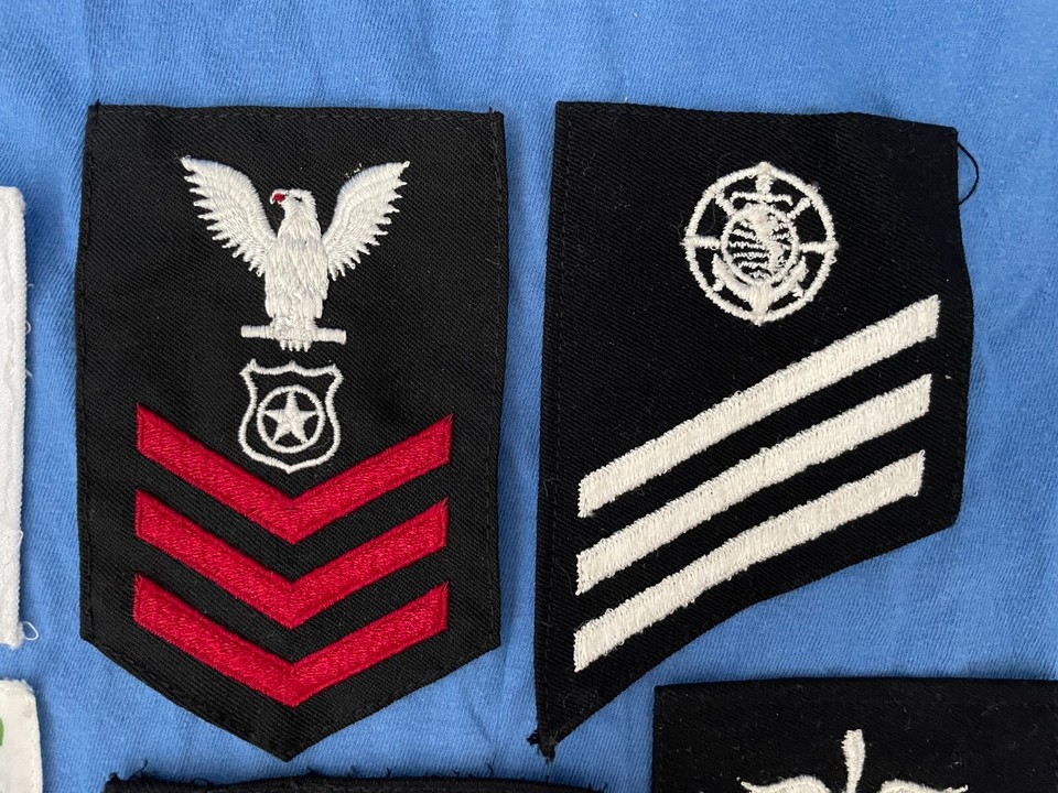 Vintage US NAVY Uniform Patches Lot of 12 Seaman Airman Naval Military ...