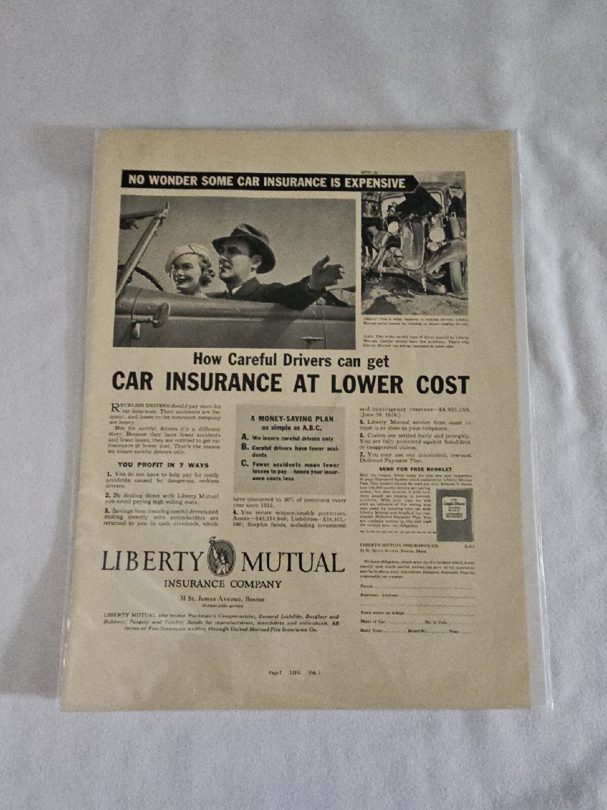Liberty Mutual Proof Print Ad, 12x14, (BM178) | eBay