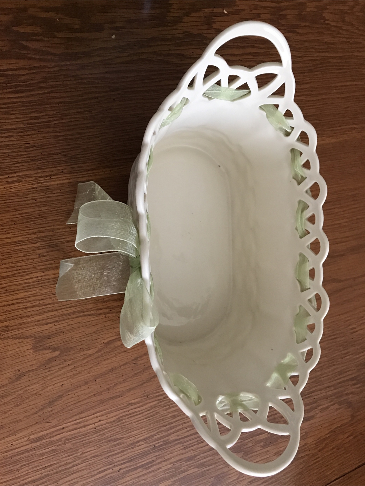 Lenox Posy Basket Centerpiece Cream with Floral Design 9.5" | eBay
