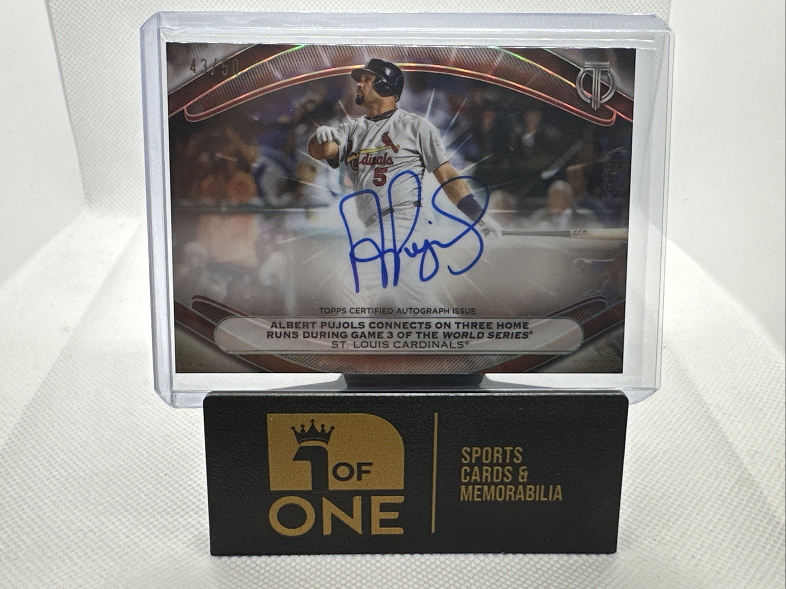 Albert Pujols / Joe Buck 2025 Topps Tribute #CTSDA-PB Calling The Shot ...