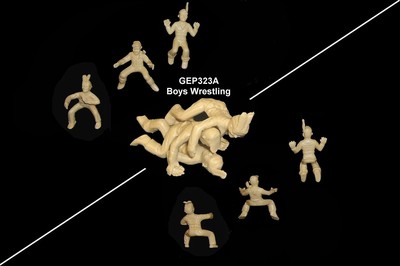 MARX Western Ranch Kids Roy Rogers Ranch playset plastic toy soldiers ...