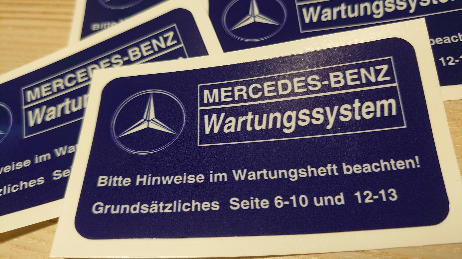 Mercedes Benz Sticker Wartungssystem Service Sticker W201 w123 w124 ...
