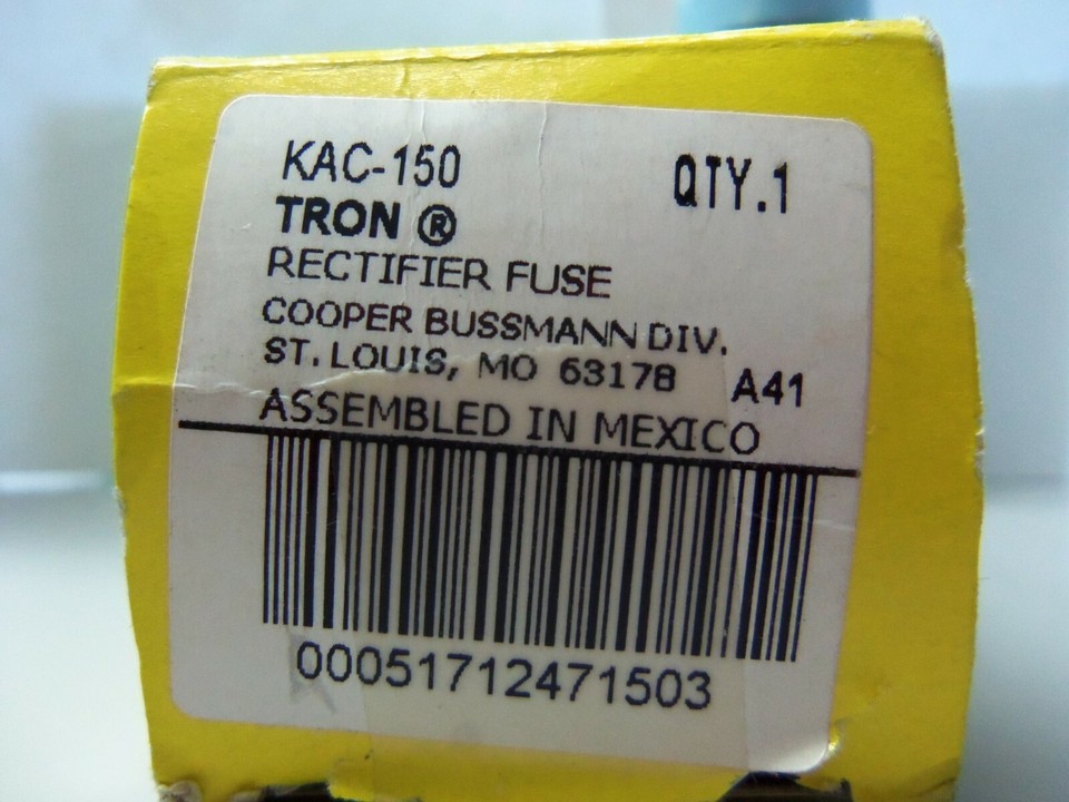 New Bussmann KAC 150 150 Amp Fuse 600 Volts NIB | eBay