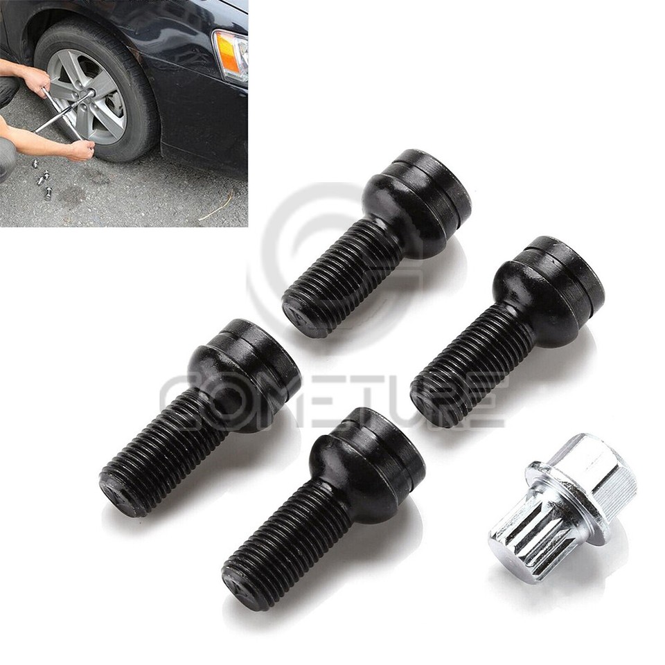 4+1 Wheel Bolt Lock Lug Nut Sets With Key For Golf VW Jetta Beetle ...