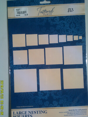 #863 Tattered Lace Dies By Stephanie Weightman LARGE NESTING SQUARES | eBay