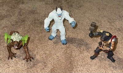 Lot Of 3 Fantasy Figures Schleich Eldrador Rock Beast & Ice Monster ...