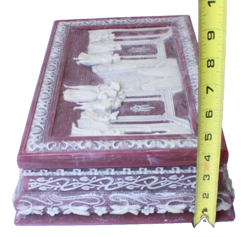 🔥 Vintage Genuine Incolay Stone Jewelry Trinket Box 🔥 | eBay