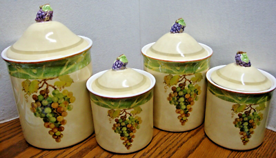 Wine Kitchen Canisters Burgundy Canisters Etsy