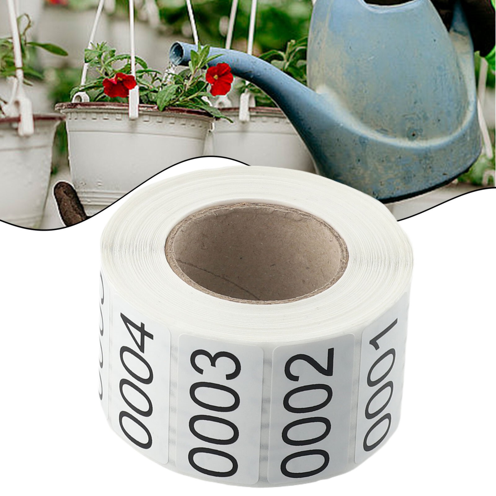 Number Stickers 0001-1000 1 Roll 40*20mm Consecutive Inventory Self ...