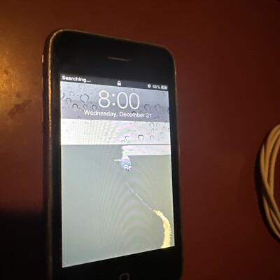 Apple iPhone 3GS 16 GB Black model A1303 Charges / Cracked Screen As Is ...