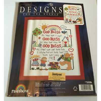 JANLYNN DESIGNS FOR THE NEEDLE RAINBOW Counted Cross Stitch Kit GOD ...
