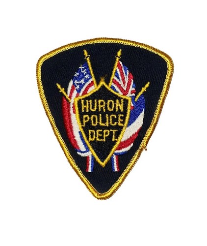 Huron South Dakota SD Police Department Shoulder Patch Vintage Obsolete ...