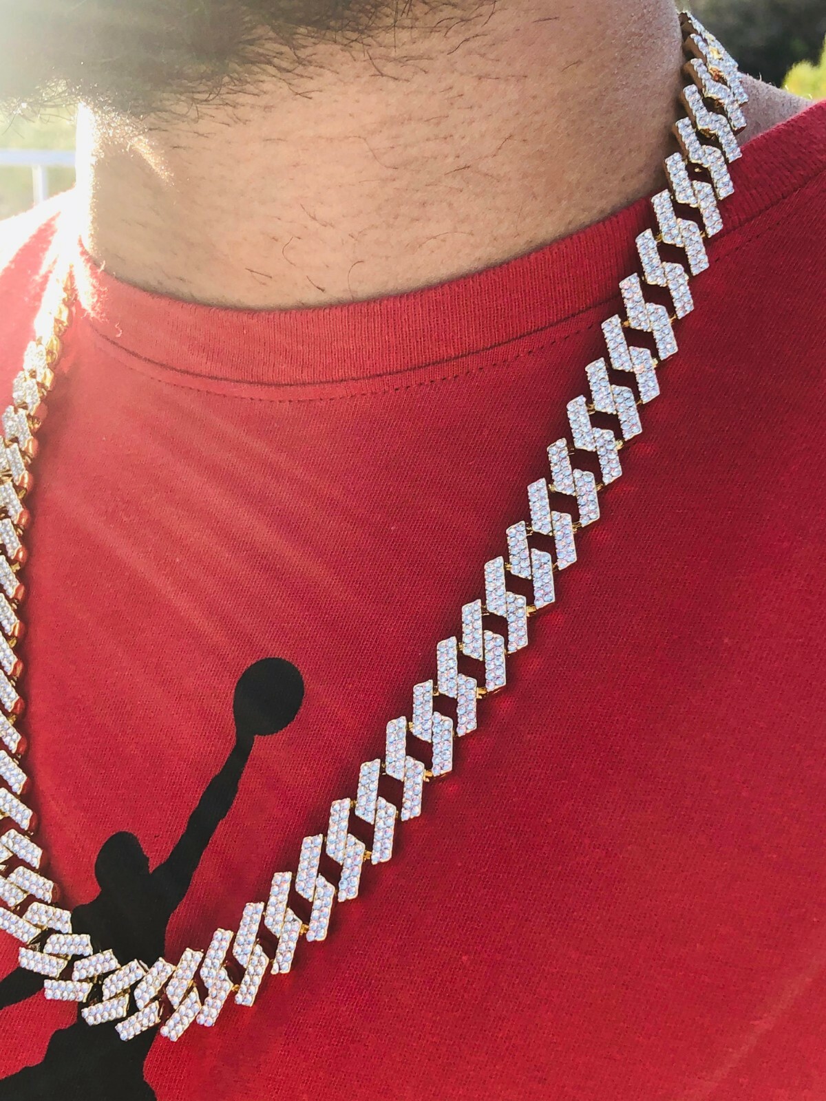 Iced 12mm Miami Cuban Link Choker necklace Ice out chain 14k Gold ...
