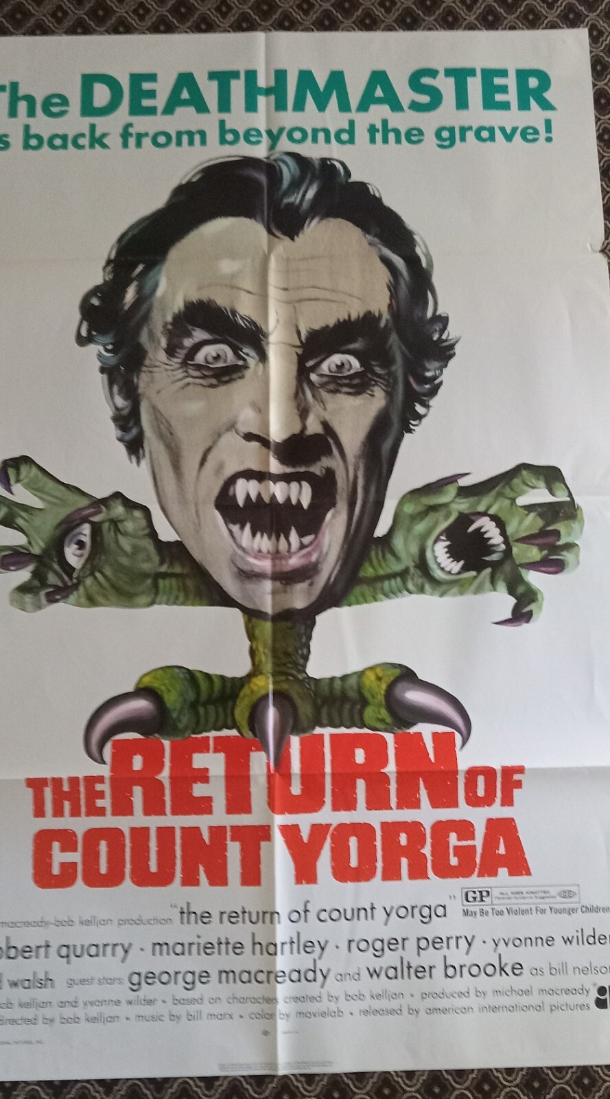 One Sheet Movie Poster "The Return of Count Yorga" 1971 | eBay