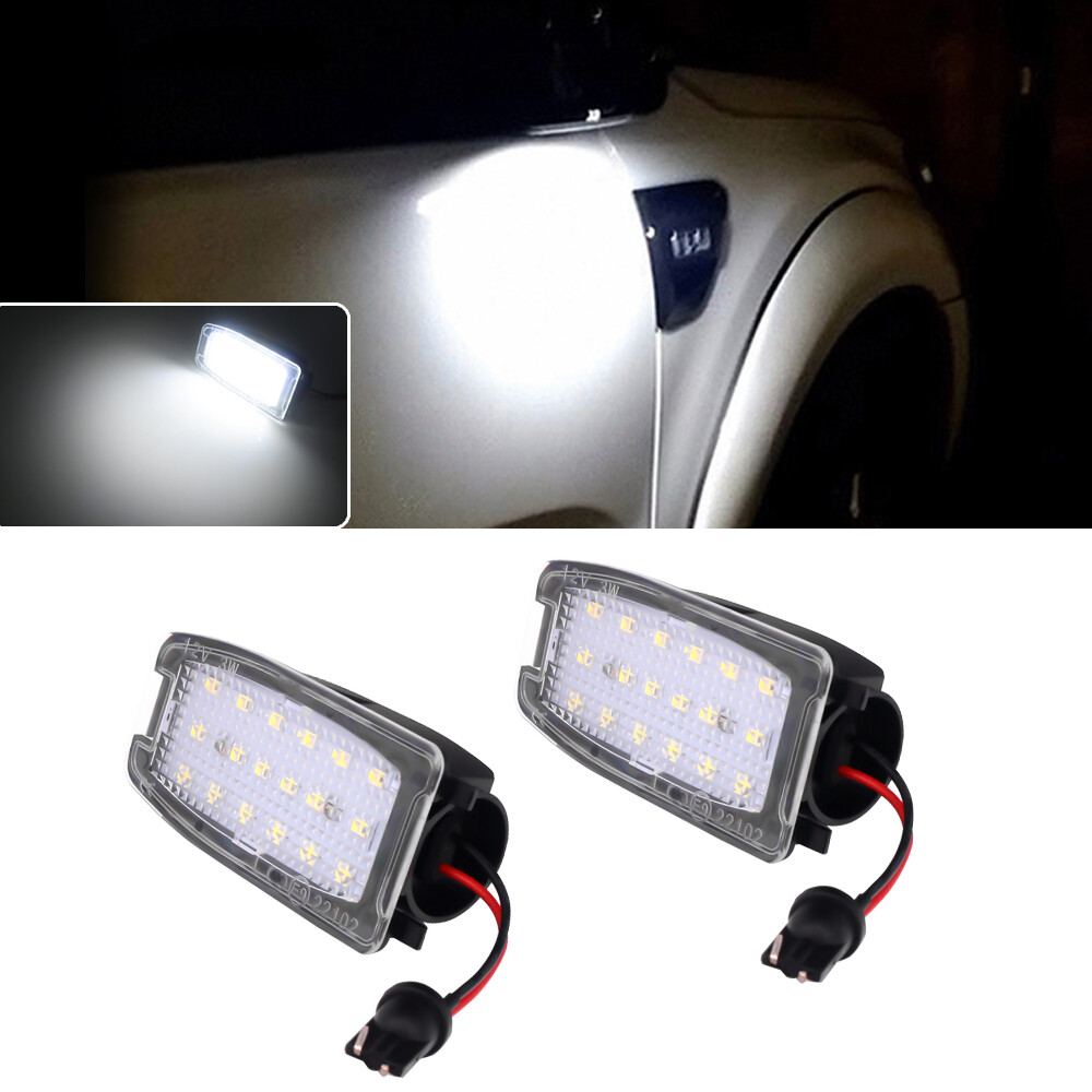 White 18-LED Side Rear View Mirror Puddle Light for Land Rover Range ...