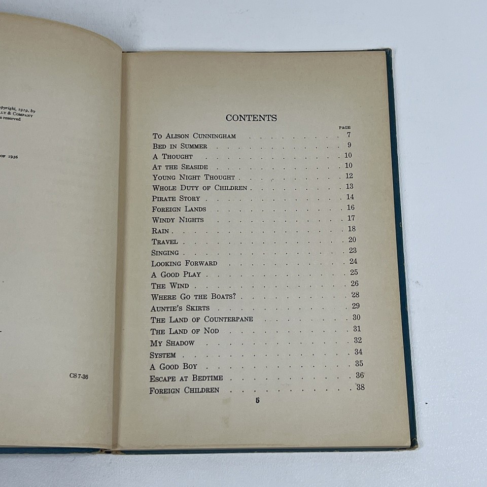 A Childs Garden Of Verse Book Robert Louis Stevenson 1936 Illustrated ...