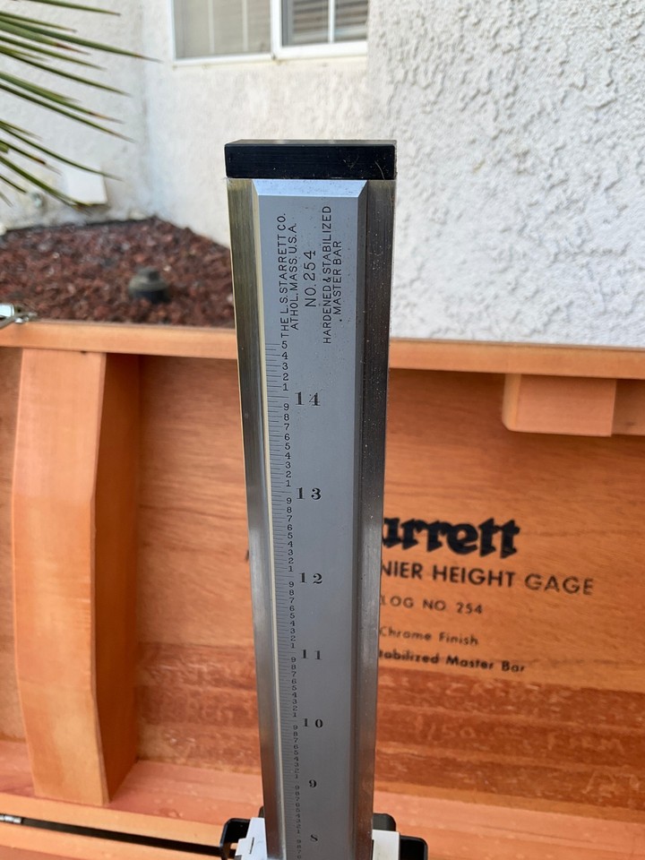 Starrett No. 254 Master Vernier Height Gage 26" in Wood Box NICE! | eBay