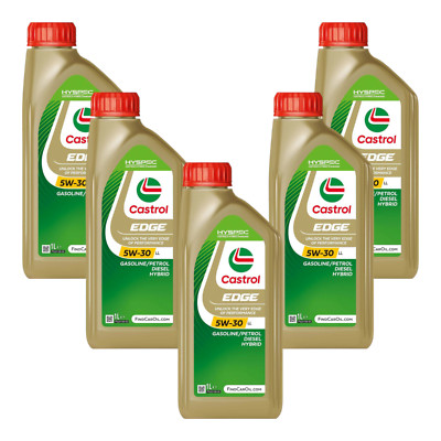 5 Liters Castrol Edge 5W30 LL BMW Longlife 04 ACEA C3 Diesel Petrol ...